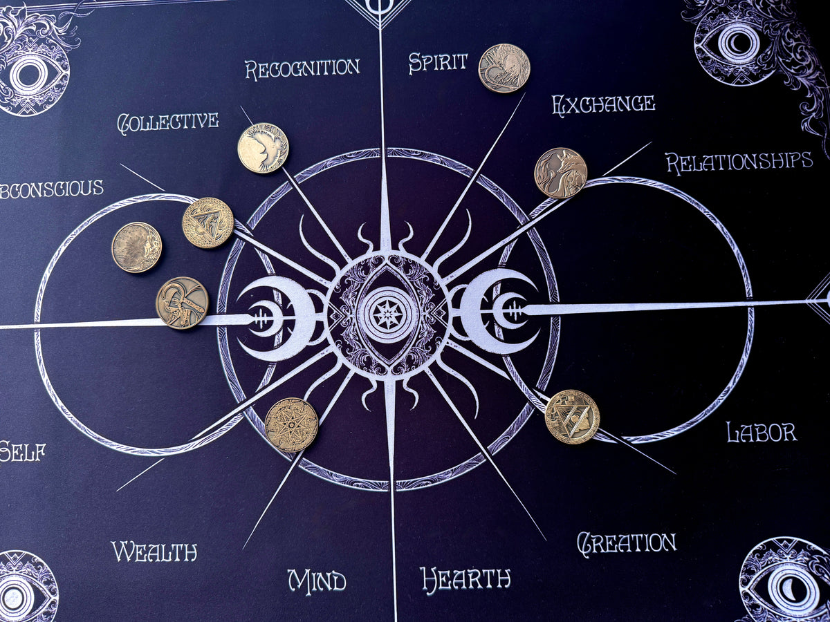 Divination Mat - Charm Casting w/ Instructions (Large: 30”x22”) – Xia Hunt