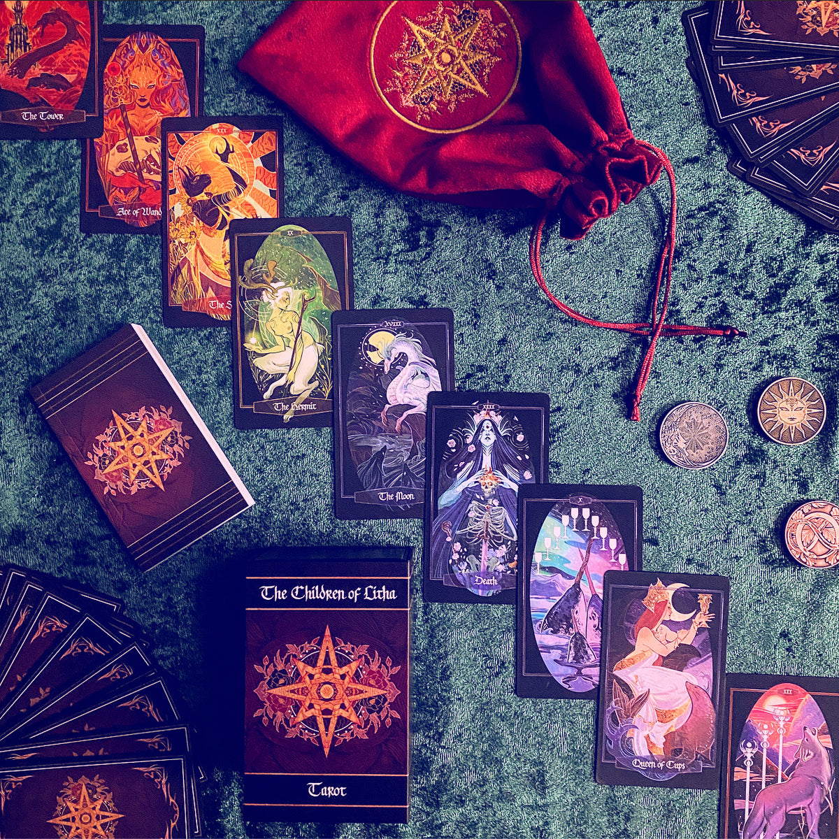 Children of Litha tarot card deck & book set- BLACK EDITION – Xia Hunt